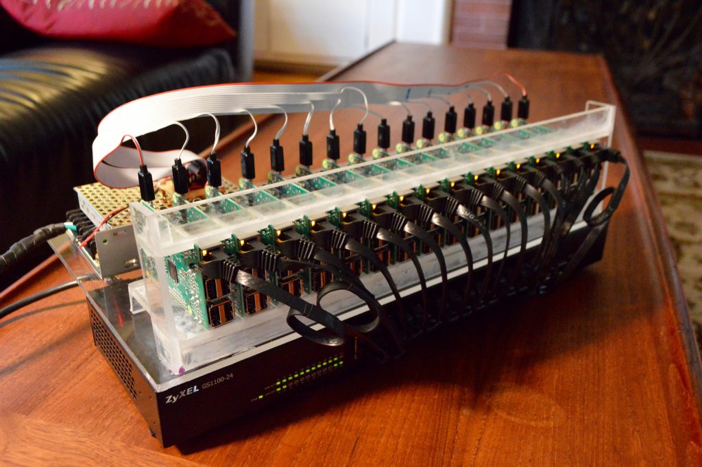 A Compact 16 Node Raspberry Pi Cluster